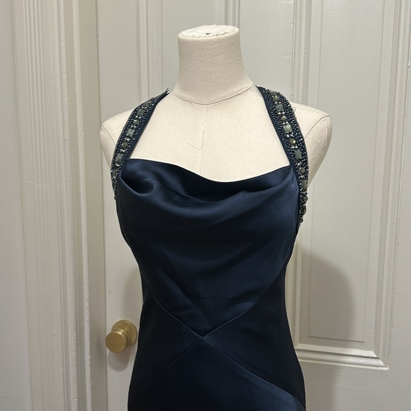 BCBGMaxAzria | Dresses | Nwt Bcbg Navy Long Gown | Poshmark